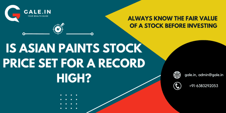 “Is Asian Paints stock price set for a record high?” - Gale.in